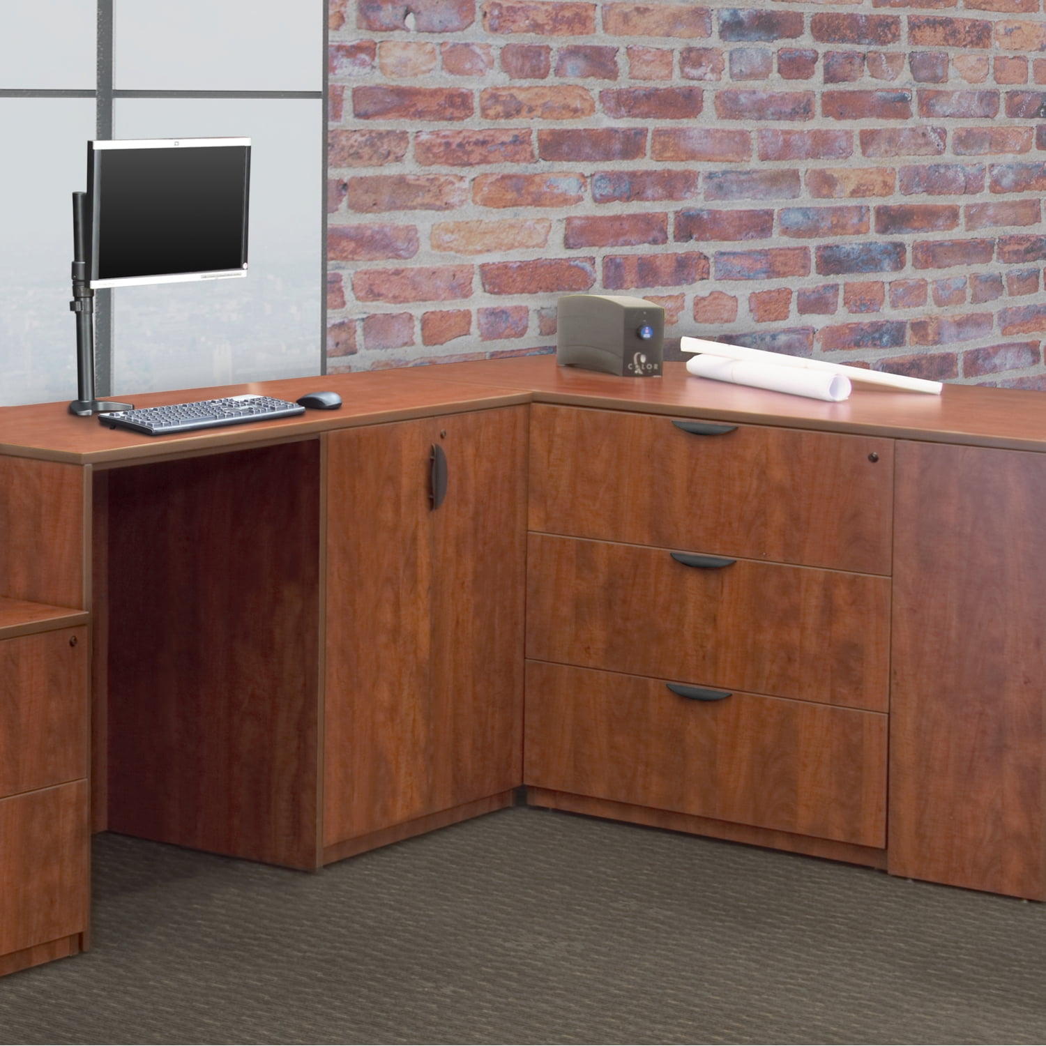 Regency Legacy Stand Up Storage Cabinet (w/o Top)- Cherry - Walmart.com