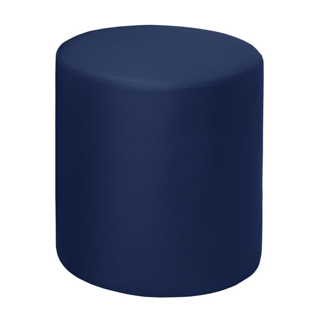Regency Logan Upholstered Soft Round Shape Ottoman - Naval Blue ...