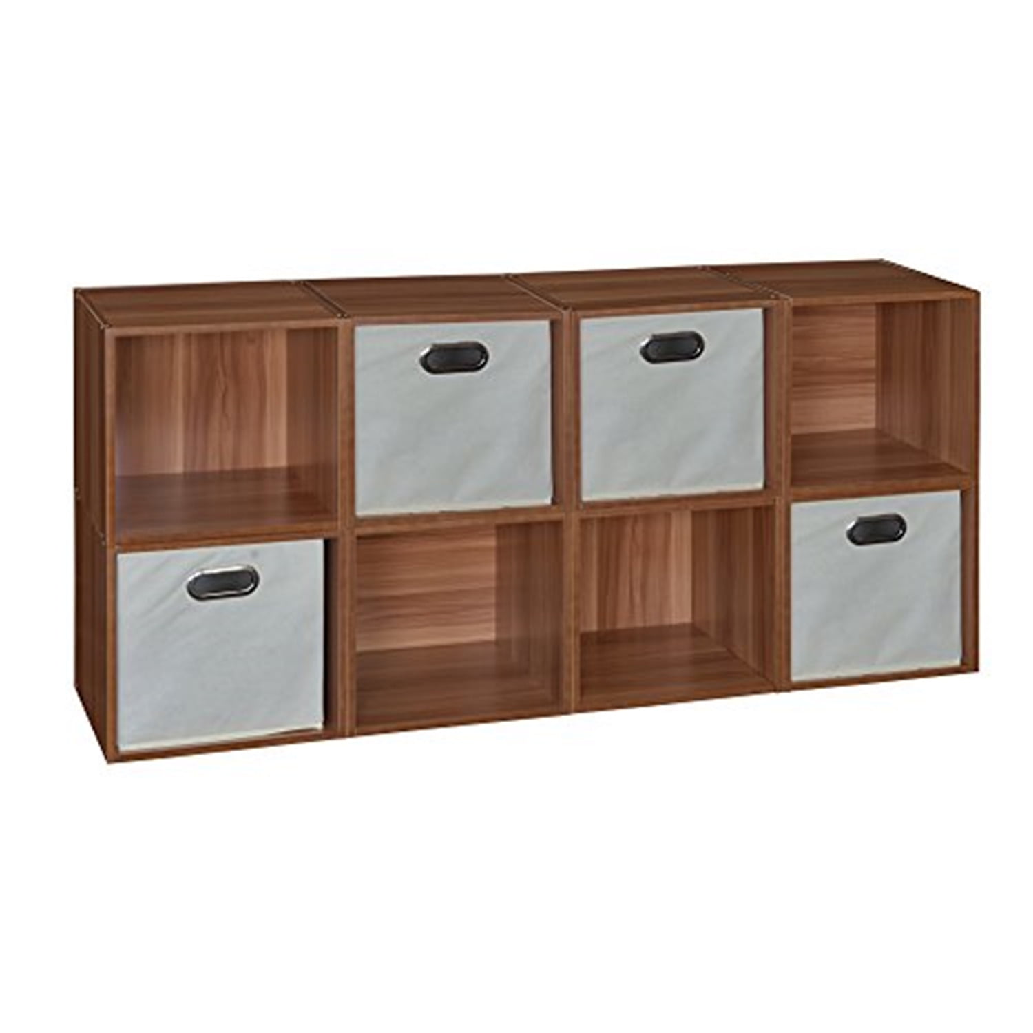 Niche Cubo Storage Set - 8 Cubes and 4 Canvas Bins- Warm Cherry/Natural ...