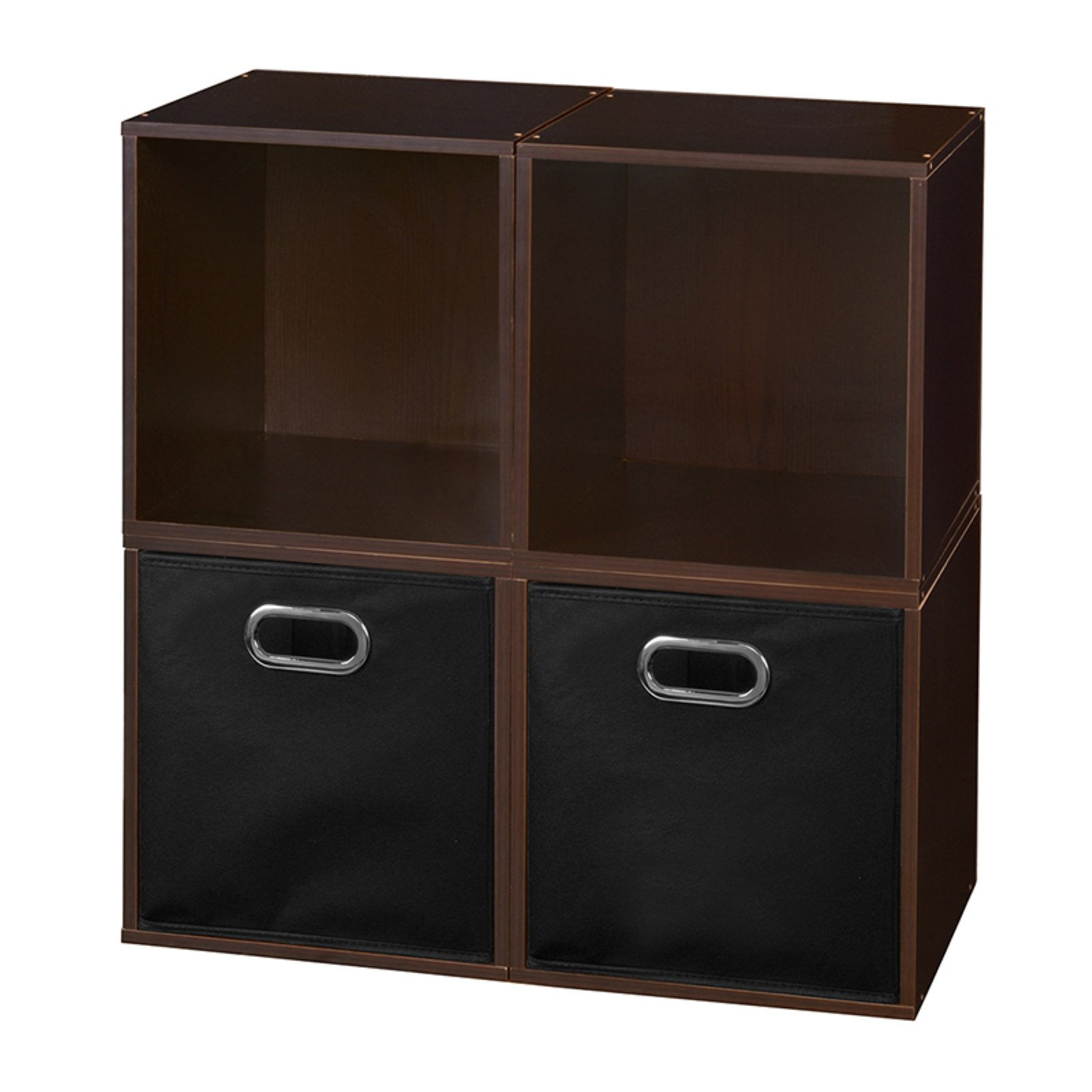 Niche Cubo Storage Set - 4 Cubes & 2 Canvas Bins- Truffle/Black ...