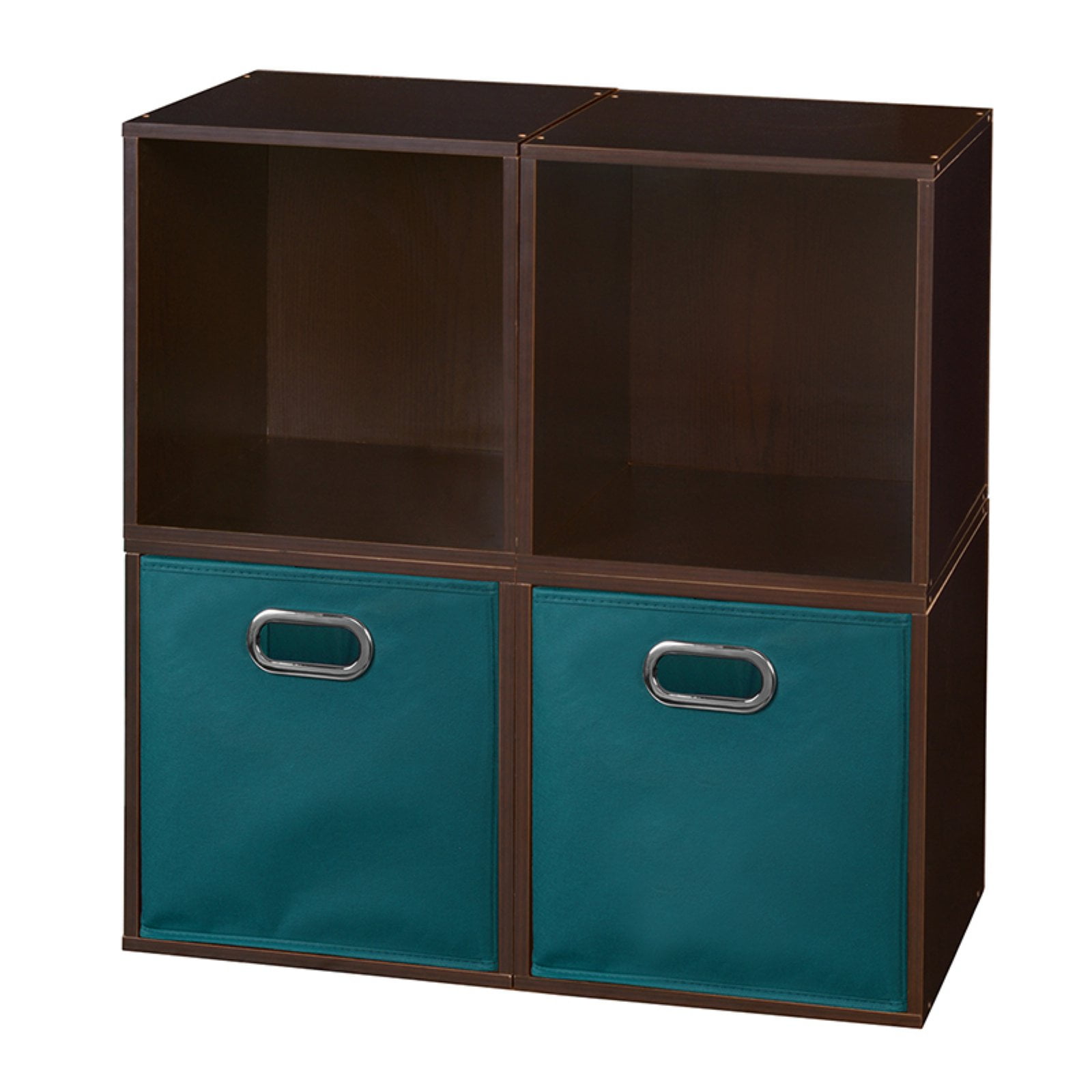 Regency Niche Cubo Four Cube Storage Unit with Two Foldable Fabric ...