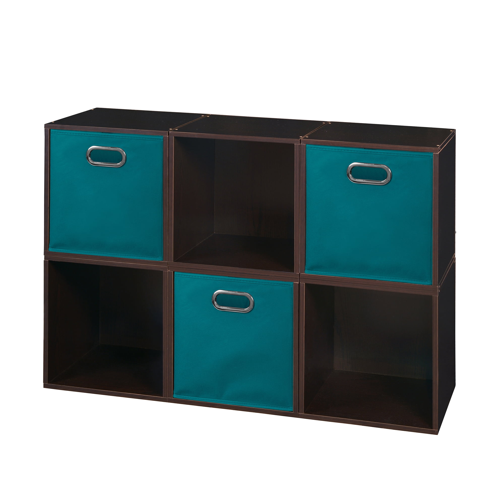 Regency Niche Cubo Six Cube Storage Unit with Three Foldable Fabric ...