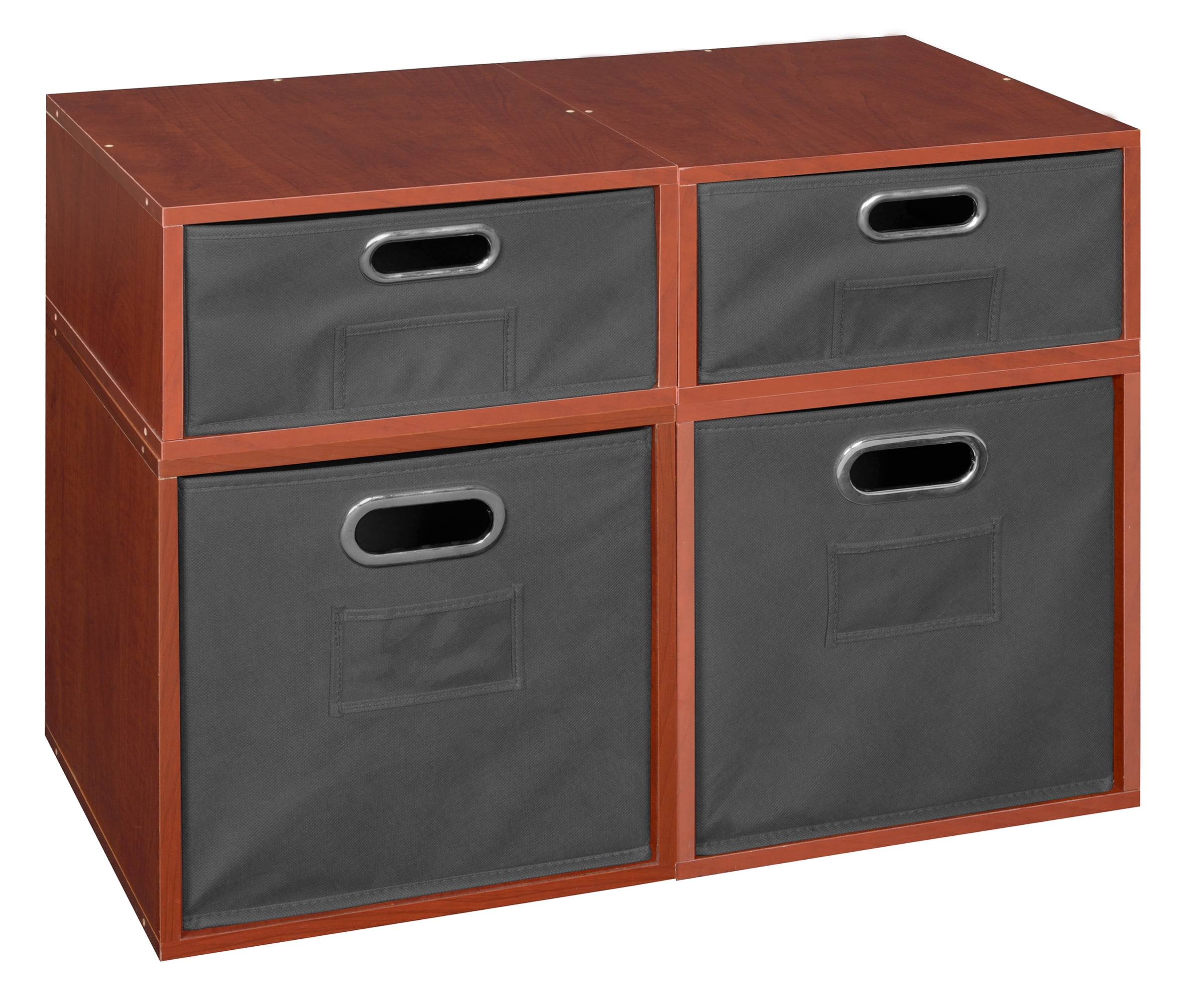Regency Niche Cubo Storage Set- 2 Full Cubes/2 Half Cubes with Foldable ...