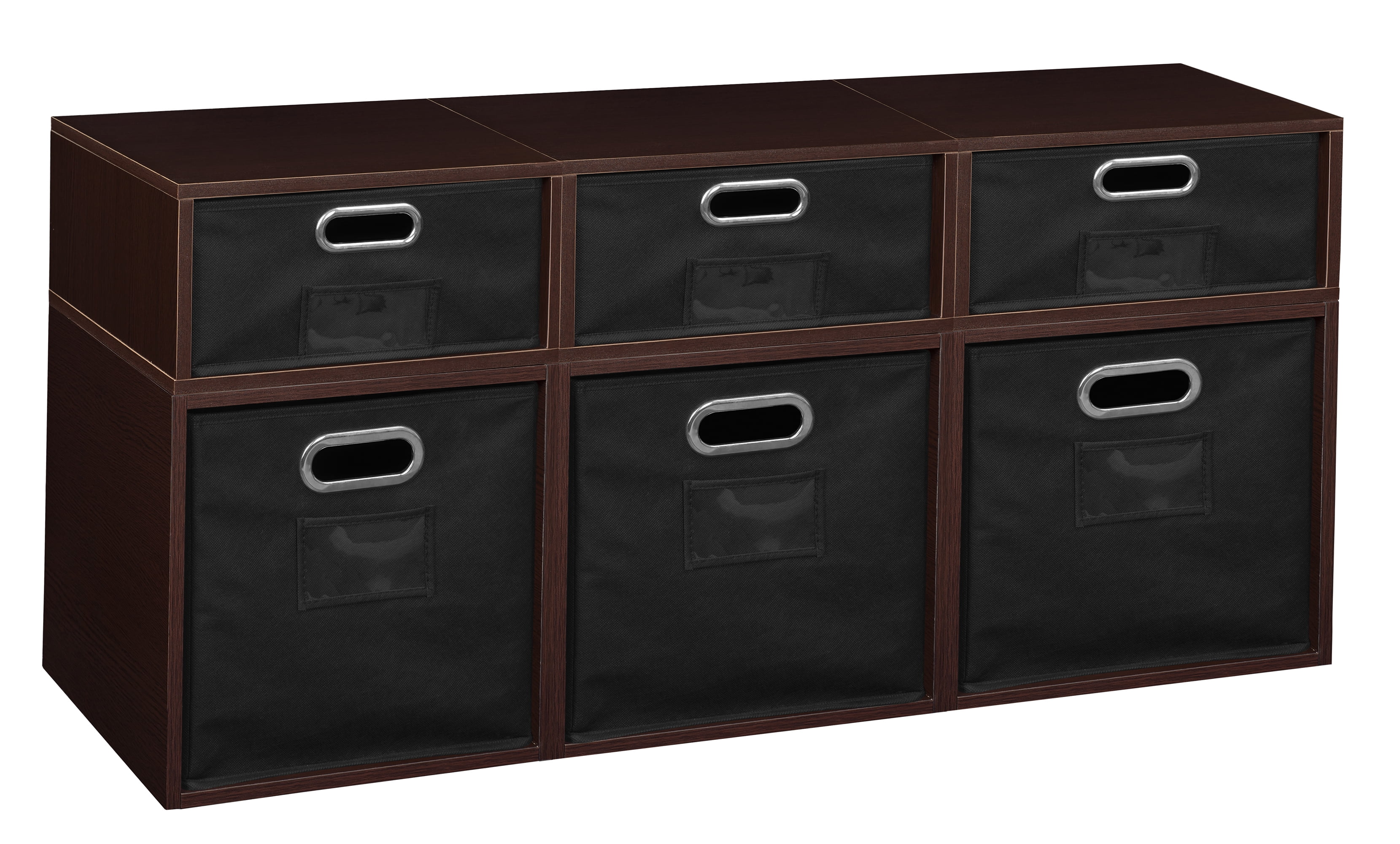 Regency Niche Cubo Storage Set- 3 Full Cubes/3 Half Cubes with Foldable ...