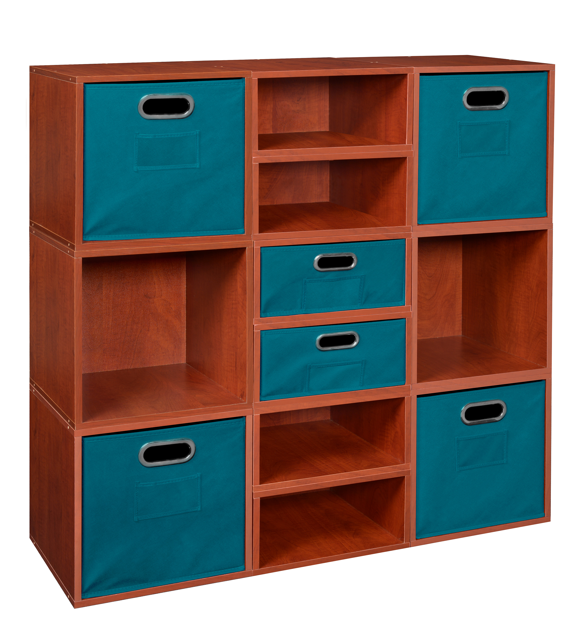 Niche Cubo Storage Organizer Open Bookshelf Set- 6 Full Cubes/6 Half ...
