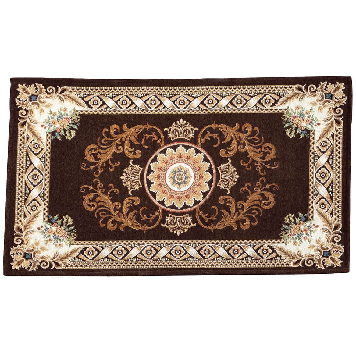 Regency Non-Slip Rug, Rich Color Design, Floral Details, Home Décor ...