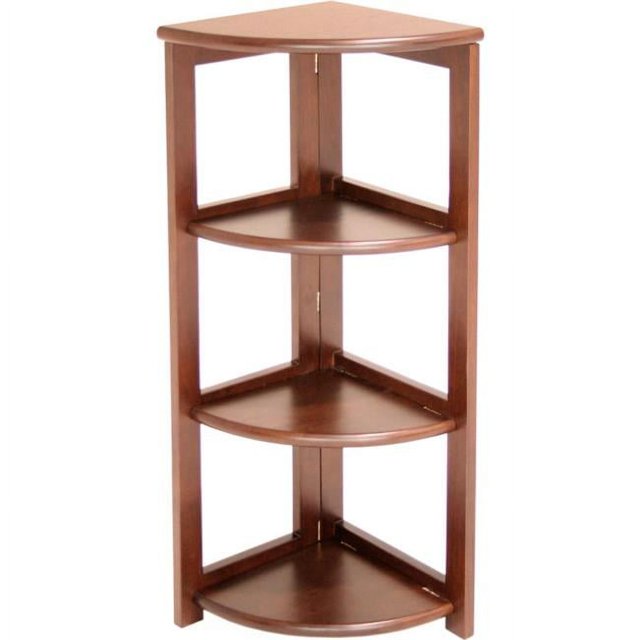 Regency Seating B210677 Corner Flip Flop Bookcase - Mocha Walnut - 34 x ...