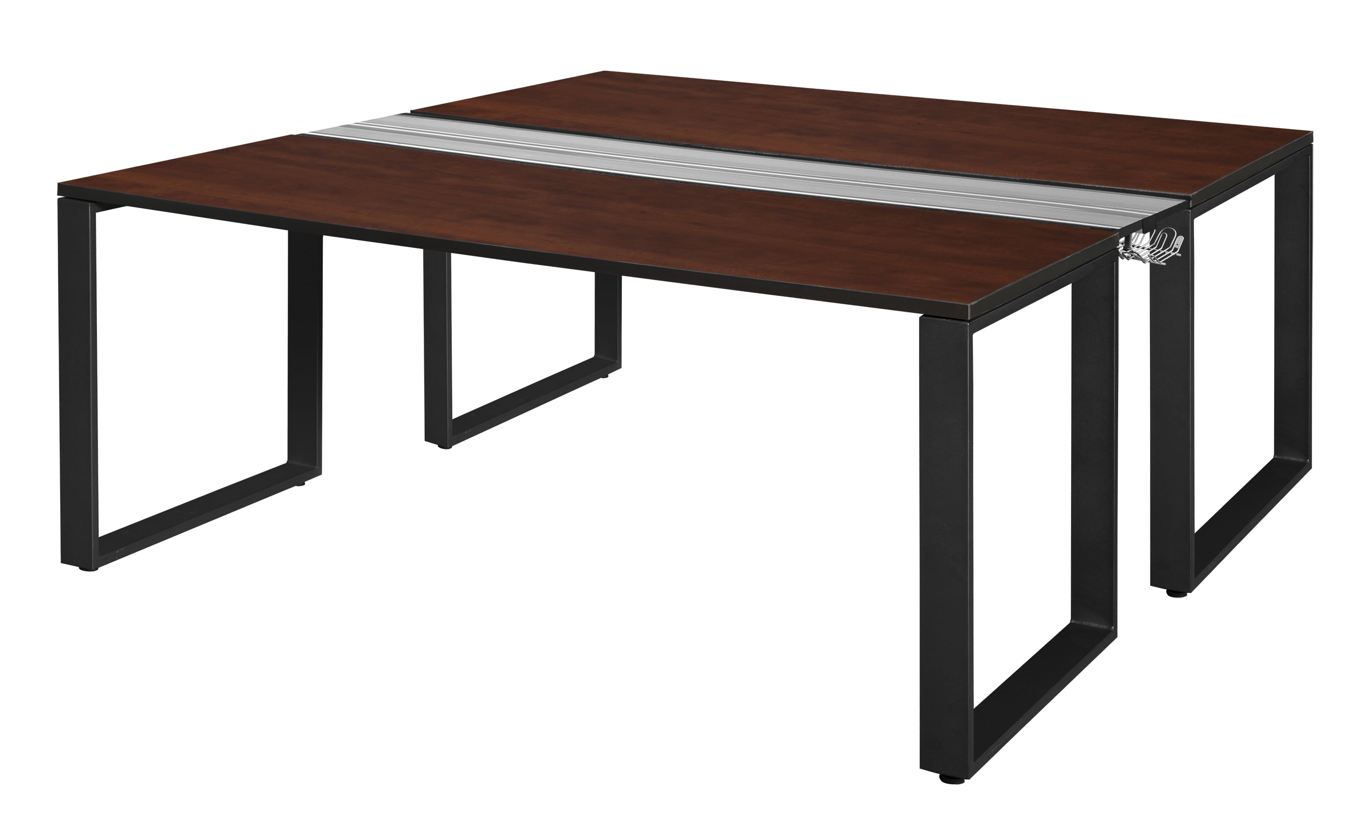 Regency Structure 72 x 24 in. 2 Person Benched Desking - Cherry ...