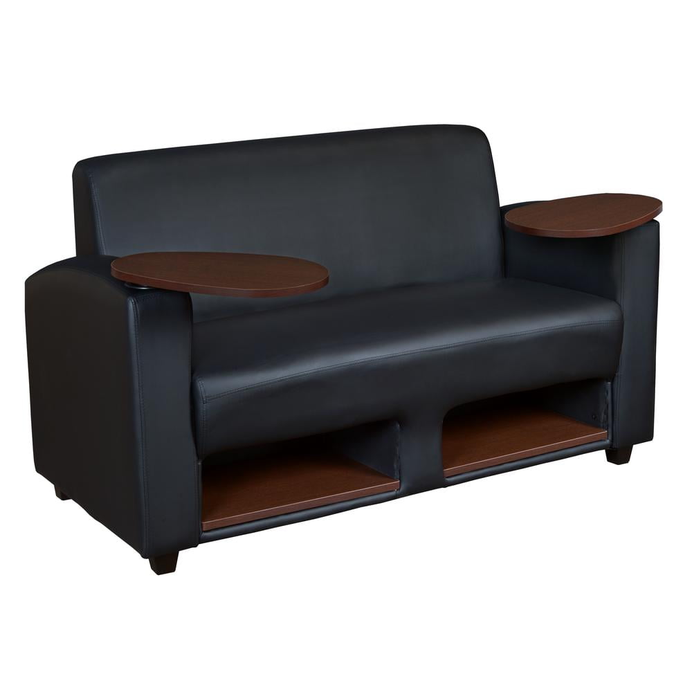 Regency Supernova Tablet Arm Loveseat- Black/Java - Walmart.com