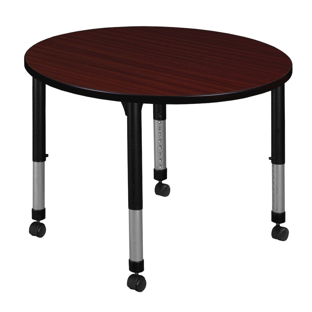 Regency 36 in. Round Height Adjustable Mobile Classroom Activity Table ...
