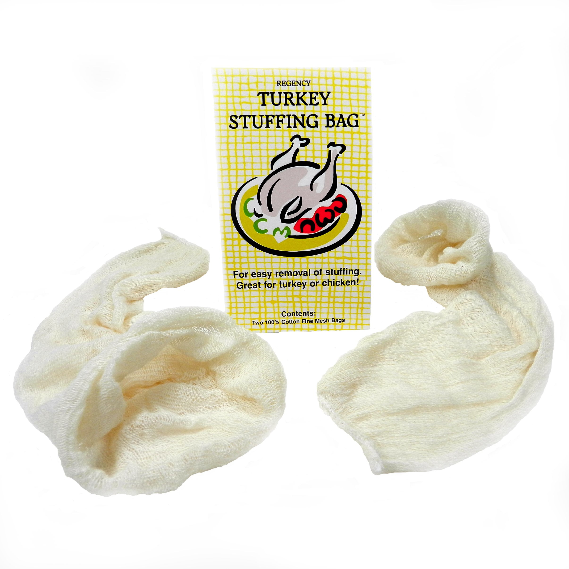 Regency 100% Cotton Turkey Stuffing Bags, Oven Safe, Easy Removal, Set ...
