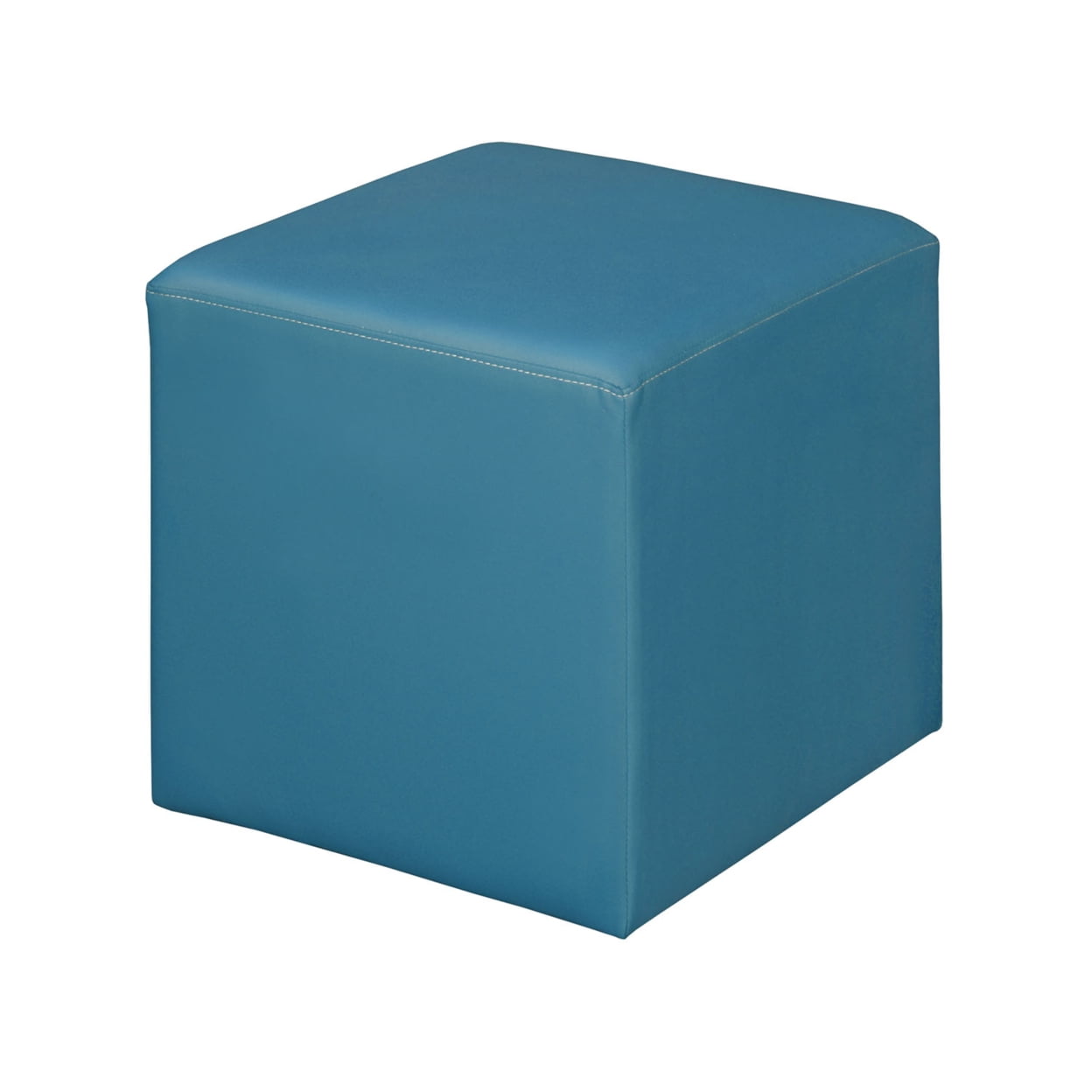 Regency Upholstered Soft Jean Plush Square Ottoman for Living Room ...