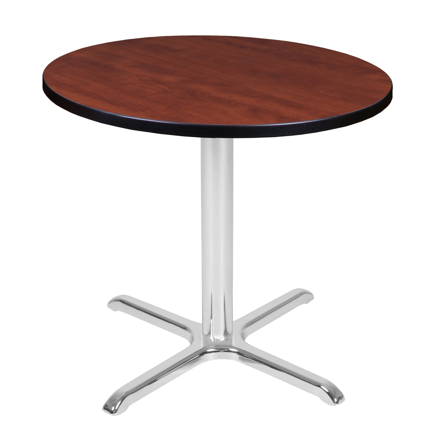 Regency Via 30" Round X-Base Table- Cherry/Chrome - Walmart.com