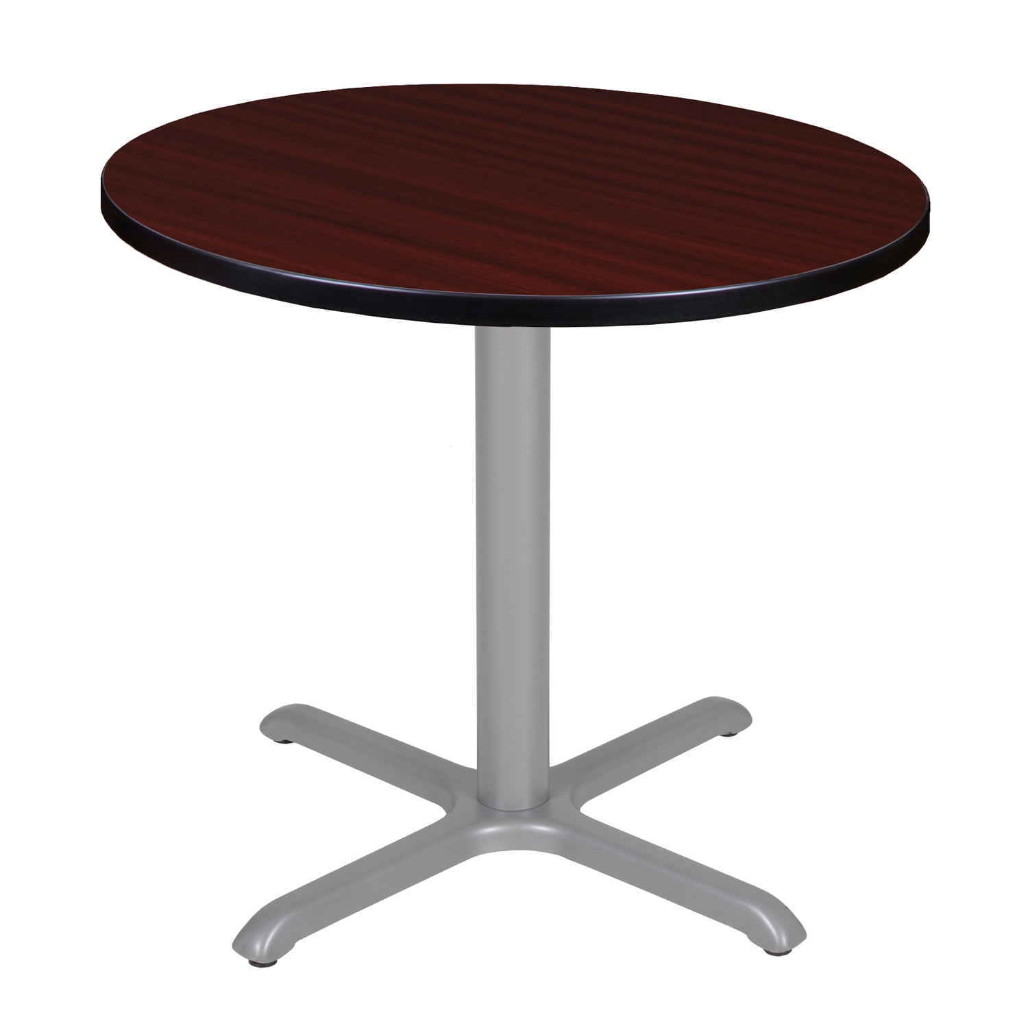 Regency Via 30" Round X-Base Table- Mahogany/Grey - Walmart.com