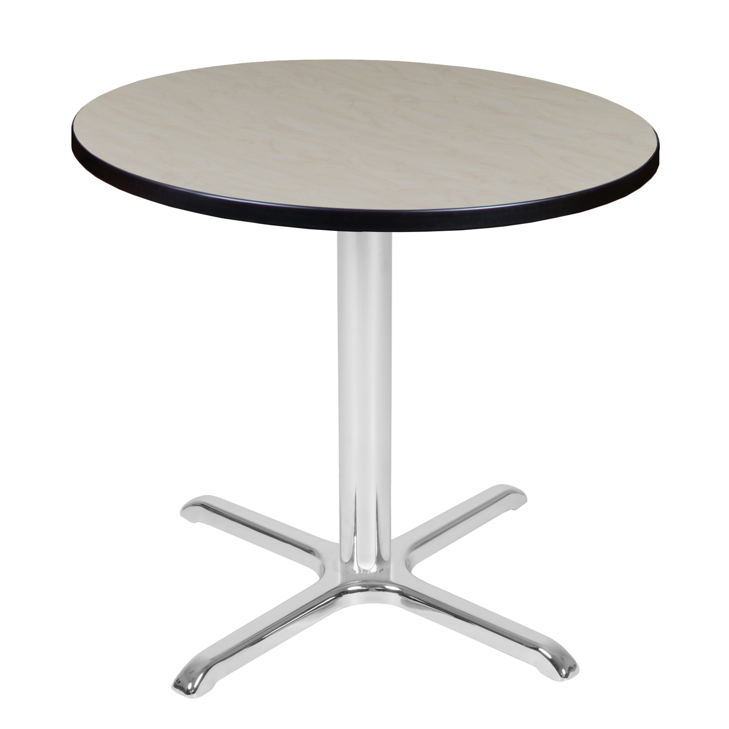 Regency Via 30" Round X-Base Table- Maple/Chrome - Walmart.com