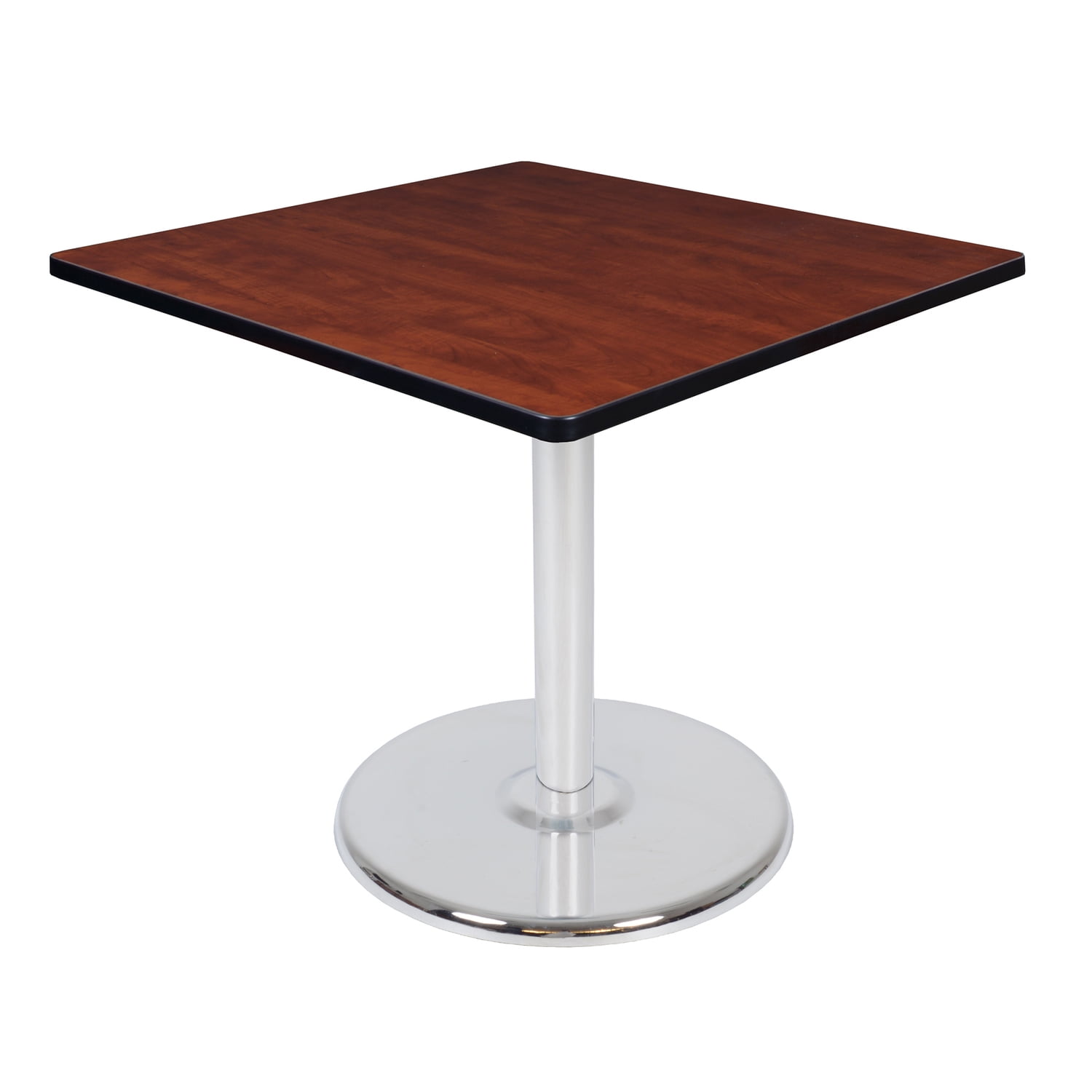 Regency Via 36" Square Platter Base Table- Cherry/Chrome - Walmart.com
