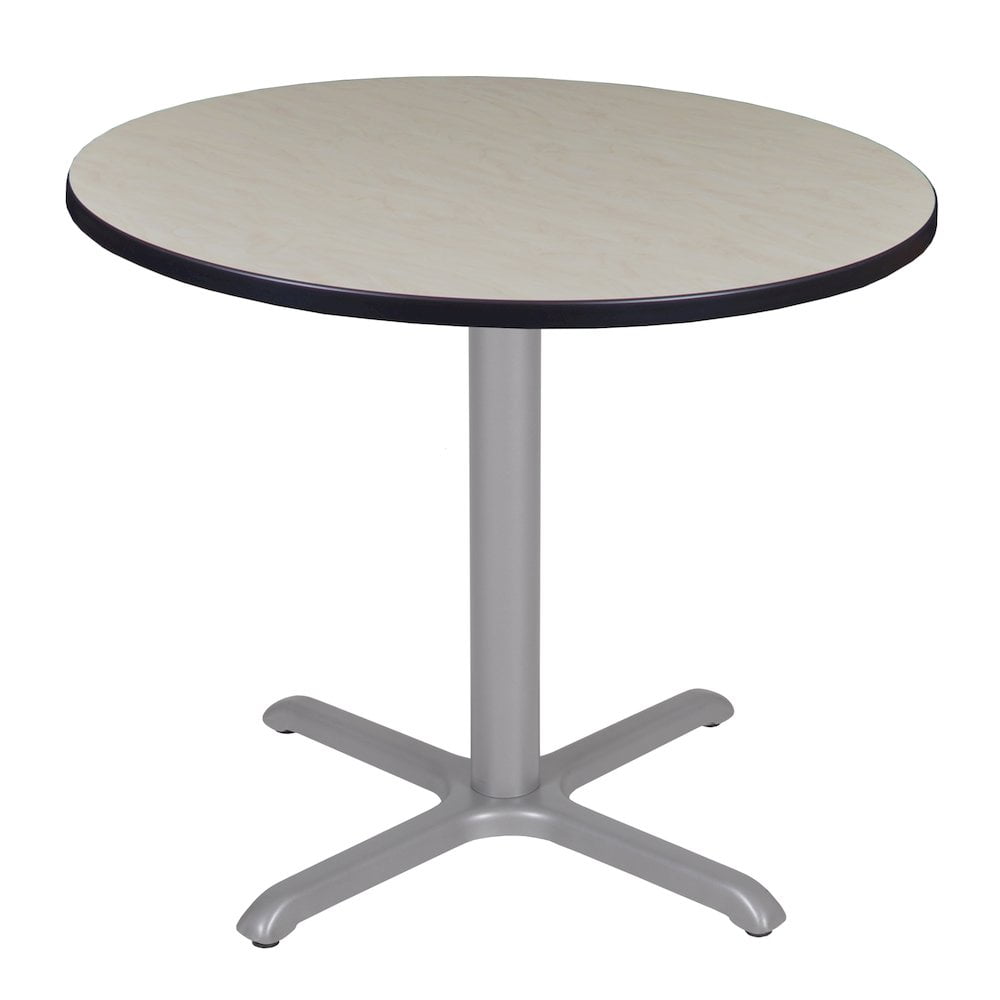 Regency Via 36 inch Round X-Base Table in Maple with Grey Base ...