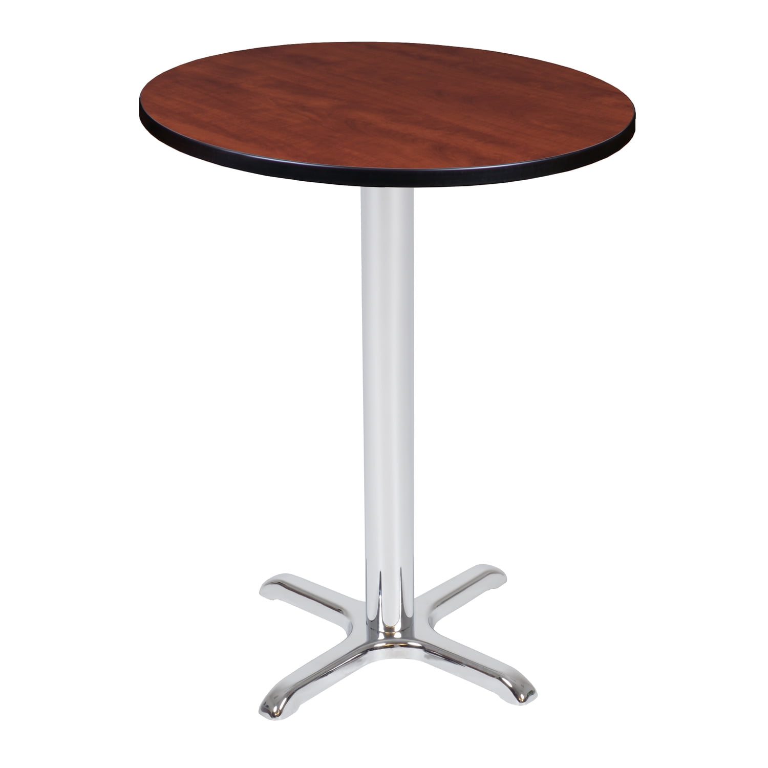 Regency Via Cafe High 30" Round X-Base Table- Cherry/Chrome - Walmart.com