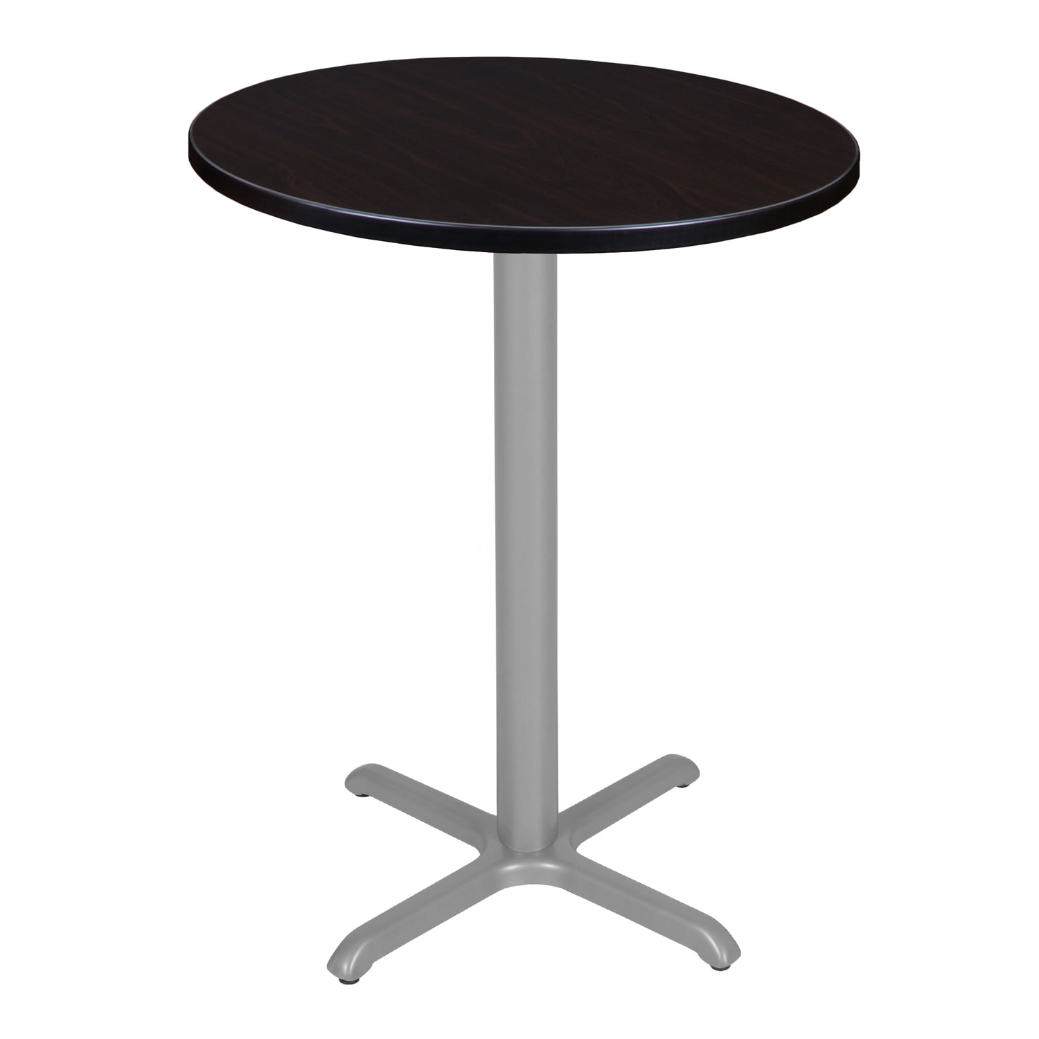 Regency Via Cafe High 30" Round X-Base Table- Mocha Walnut/Grey ...