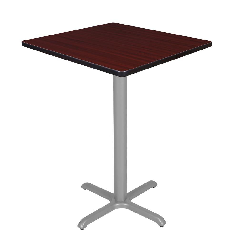 Regency Via Cafe High 30" Square X-Base Table- Mahogany/Grey - Walmart.com
