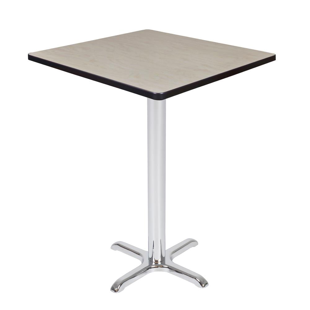 Regency Via Cafe High 30" Square X-Base Table- Maple/Chrome - Walmart.com