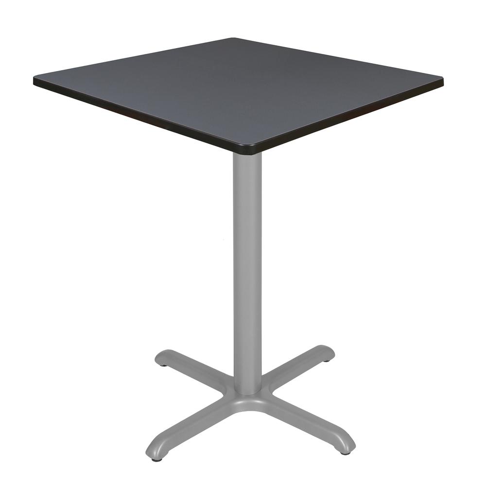 Regency Via Cafe High 36" Square X-Base Table- Grey/Grey - Walmart.com
