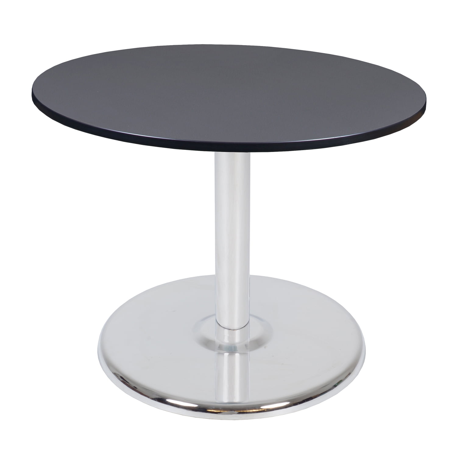 Regency Via Large 48 in. Round Breakroom Table- Grey Top, Chrome ...