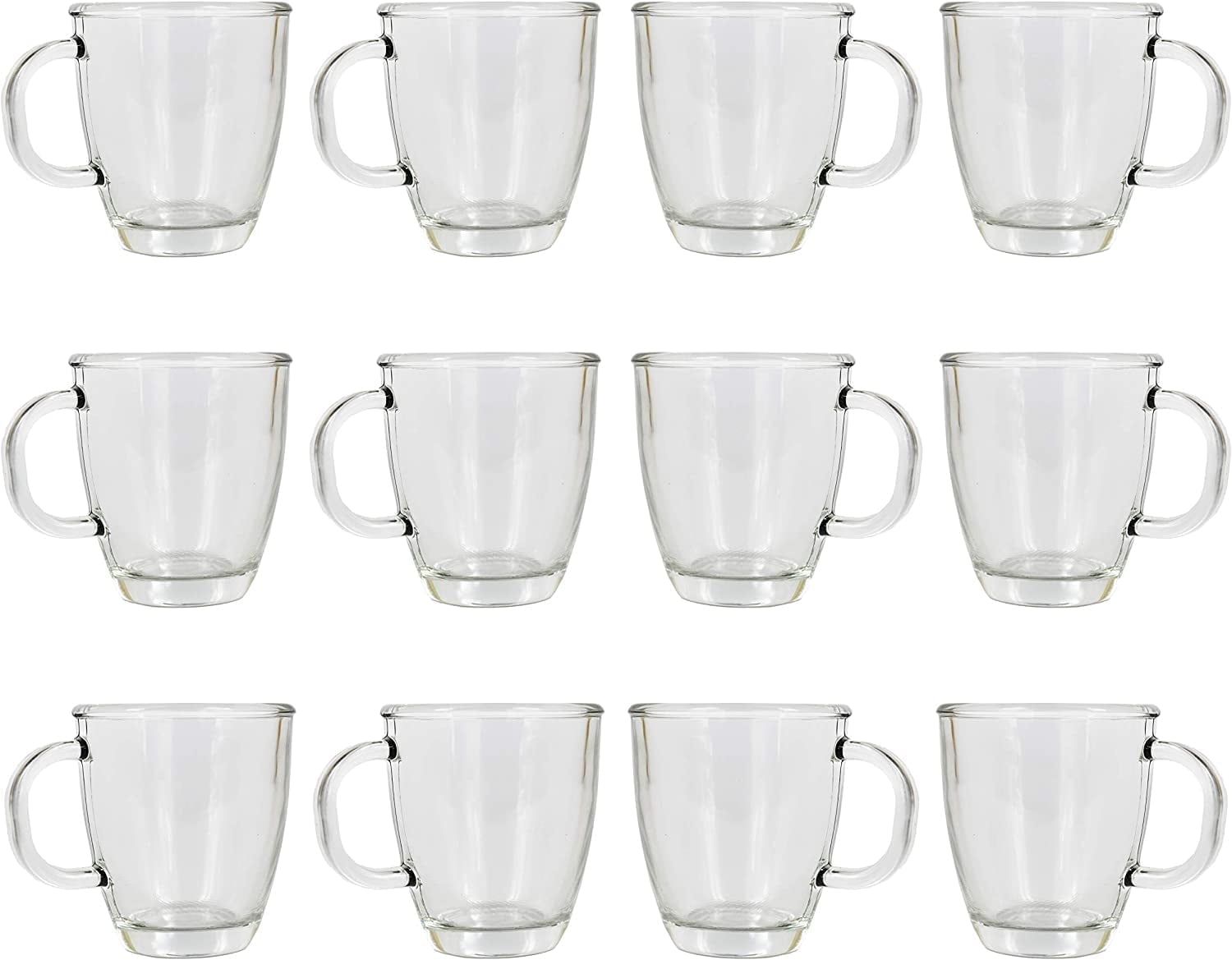 Regent 12 oz Clear Glass Coffee Mugs - Set of 12 - Walmart.com