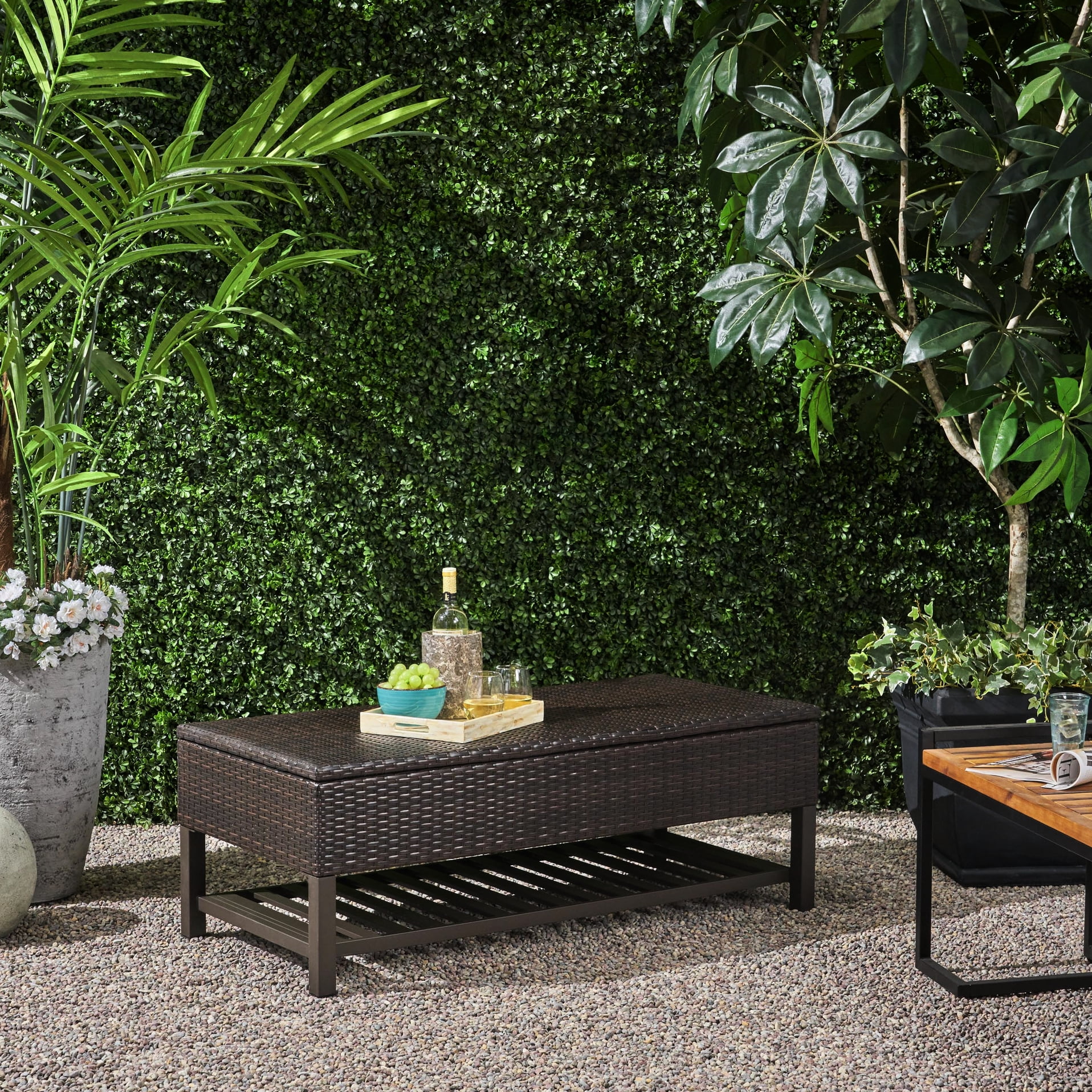 Regent Metal Rack Storage Bench - Enhance Your Outdoor Area Store ...