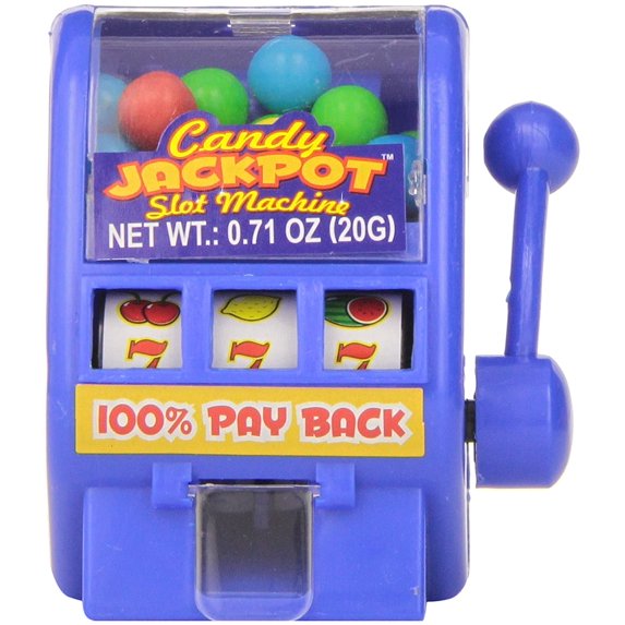 Kidsmania Candy Jackpot Slot Machine Candy Dispenser, 0.7-Ounce Candy ...