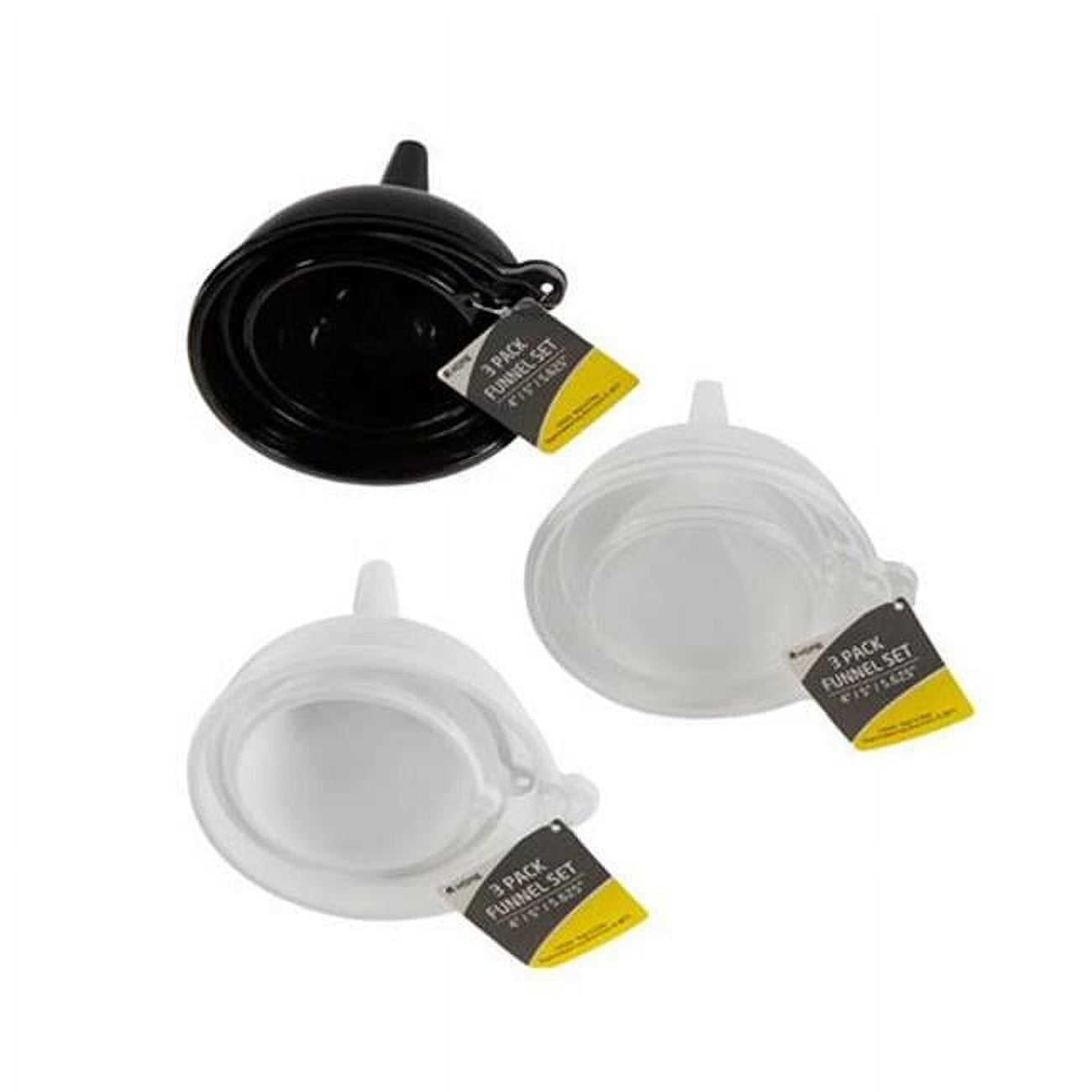 Regent Products 120778 Assorted Funnel Set, Black, White & Clear - Set ...