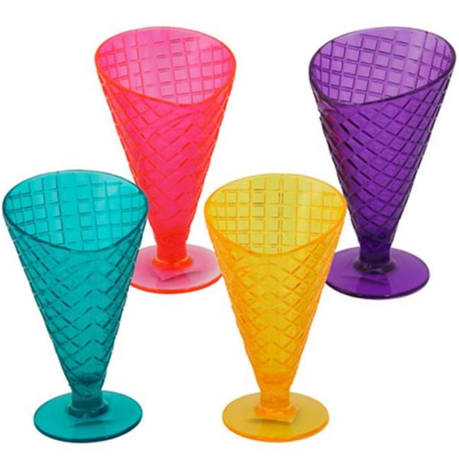 Regent Products 3.74 x 6.5 in. 8.45 oz Ice Cream Waffle Cone Shaped Cup ...