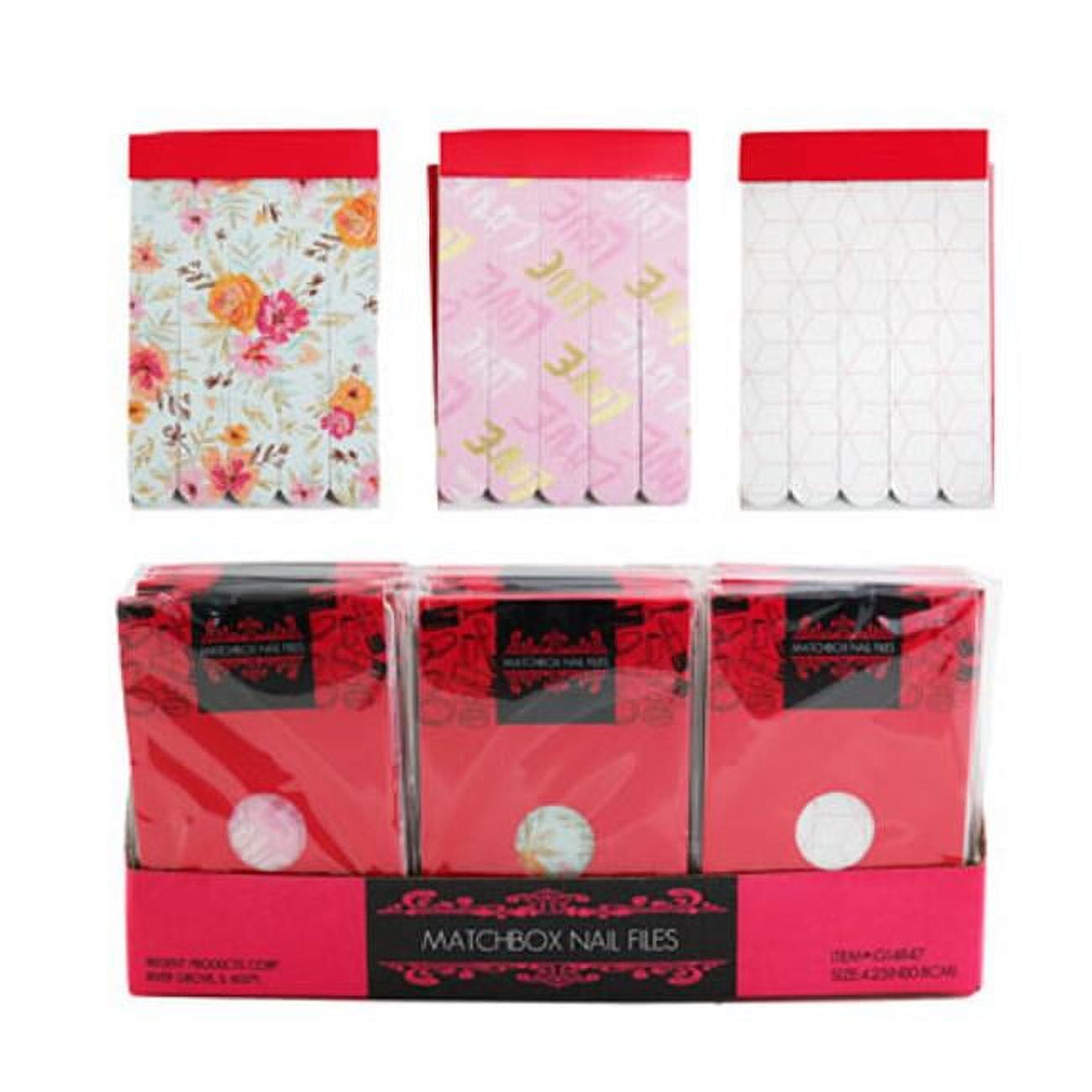 Regent Products 4.25 in. Mini Match Book Prints Nail File in PDQ, 3 ...