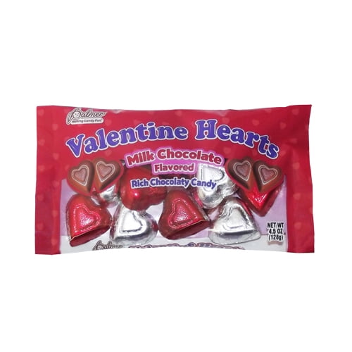 Regent Products 4.5 oz Milk Chocolate Flavored Hearts Foil Wrapped Bag ...
