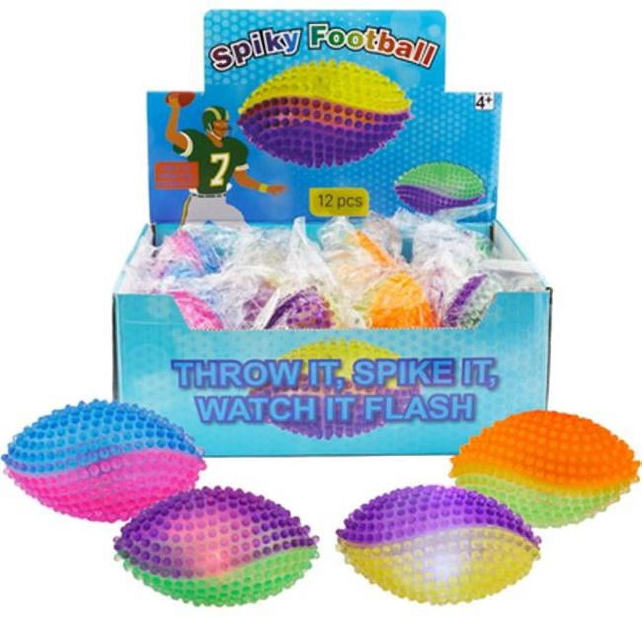 Regent Products 5.3 in. Neon 2-Tone Flashing Football - 12 Piece - Pack ...