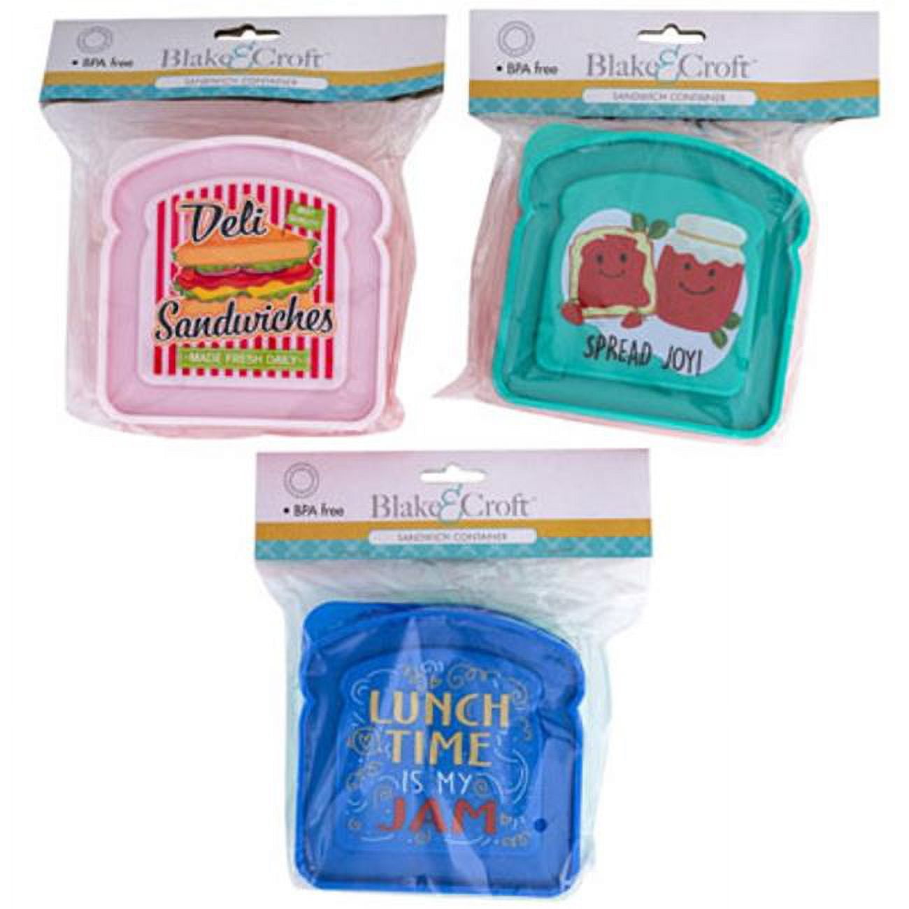 Regent Products 1.5 in. BPA-Free Plastic Sandwich Container with Pop ...