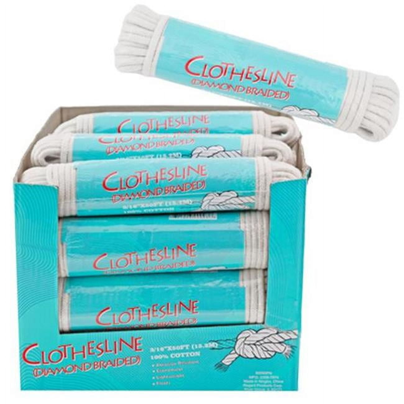 Regent Products 50 ft. Cotton Clothesline with Poly Fiber Shrink - Pack ...