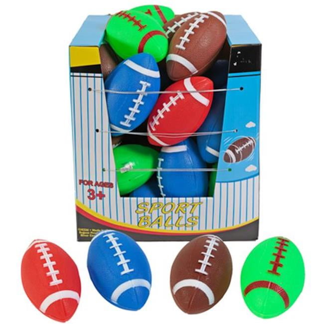 Regent Products 6 in. PVC Football, 4 Assorted Colors - Pack of 24 ...