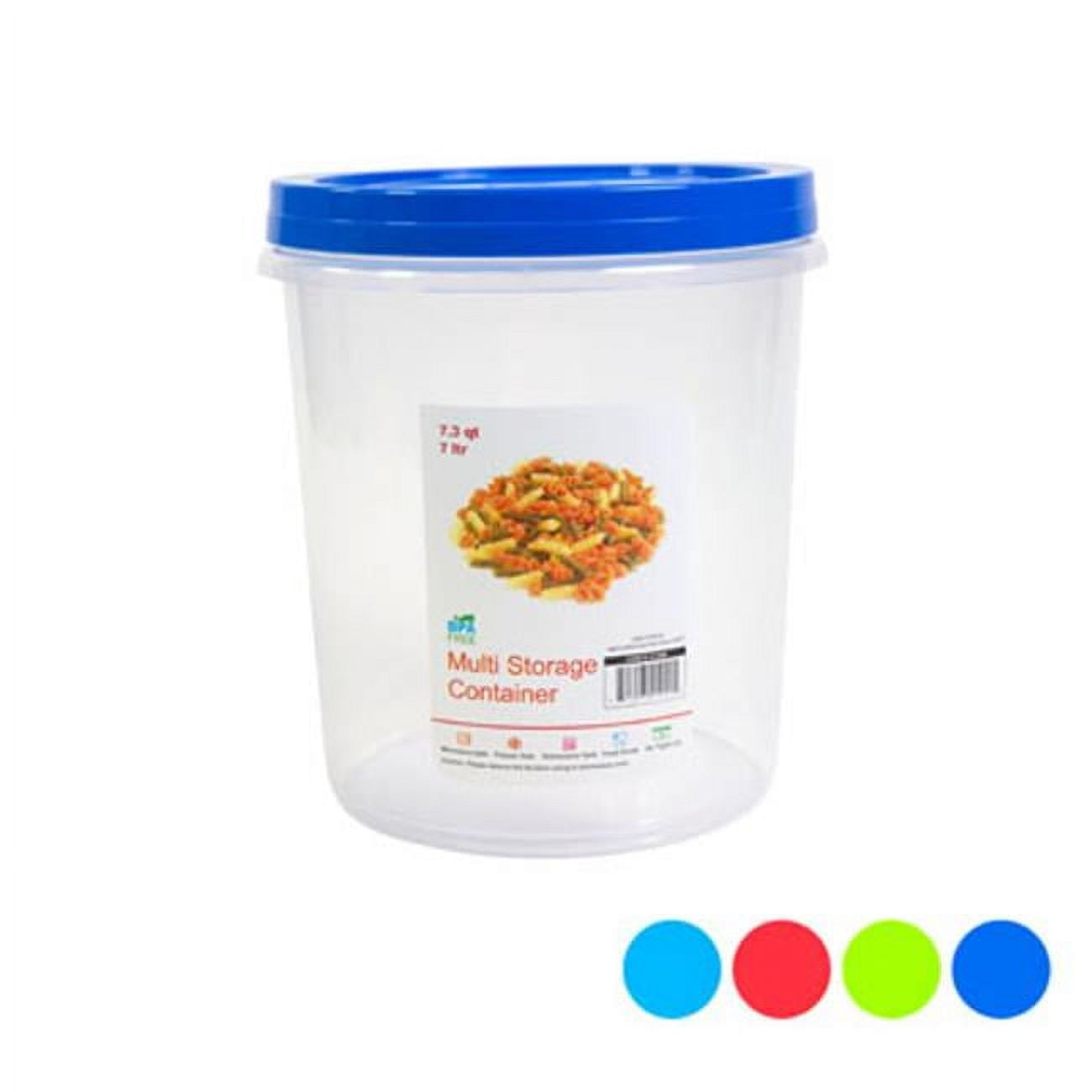 Regent Products 7.3 qt. & 7.0L Screw Top 4 Color Lids Clear Bottom ...