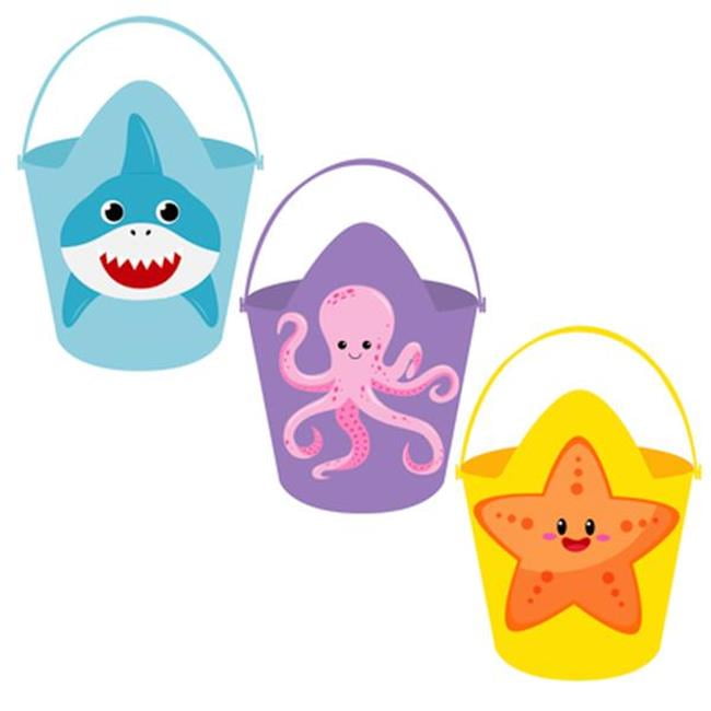 Regent Products 7.5 x 8 in. Ocean Character Pail, 3 Assorted - Pack of ...