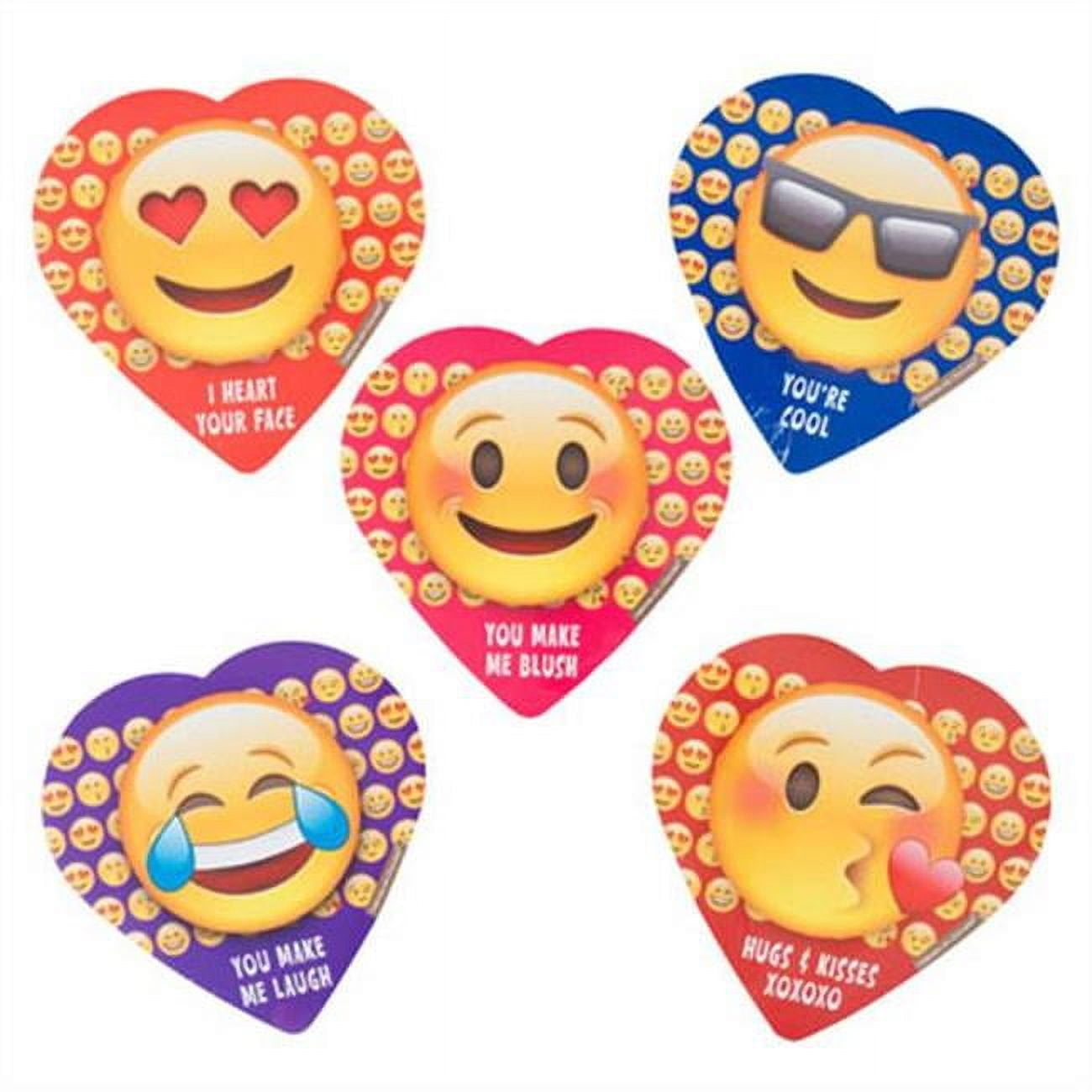 Regent Products C2870N 2.0 oz Chocolate Heart Emoji 5 Assorted ...