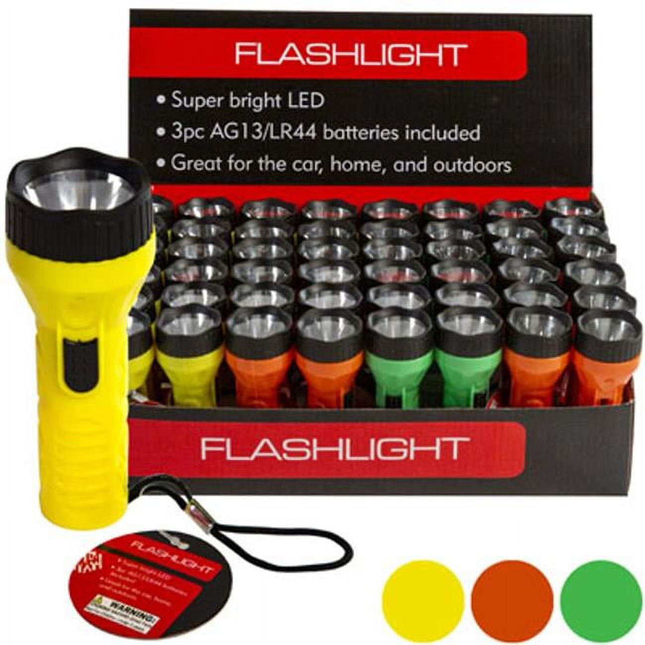 Regent Products G09448T 4 in. LED Flashlight in PDQ 3XAG 13-Batteries ...