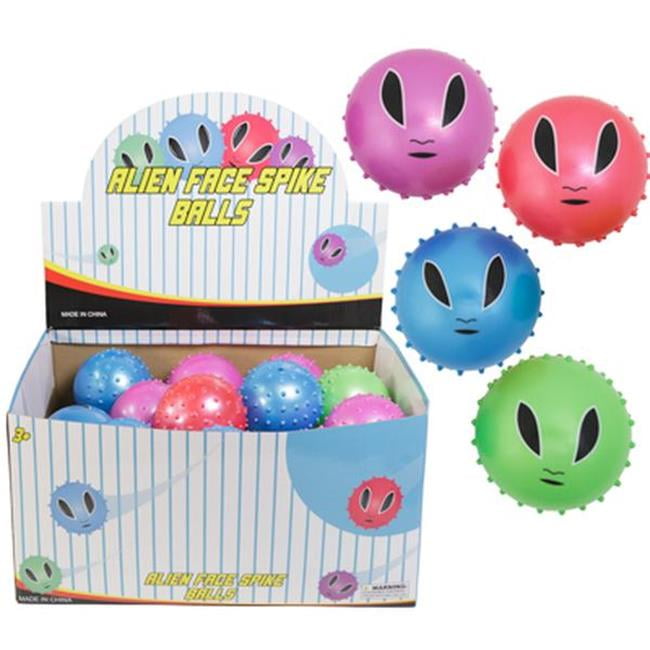 Regent Products G16339 5 in. Alien Face Spike Balls, 4 Assorted Color ...