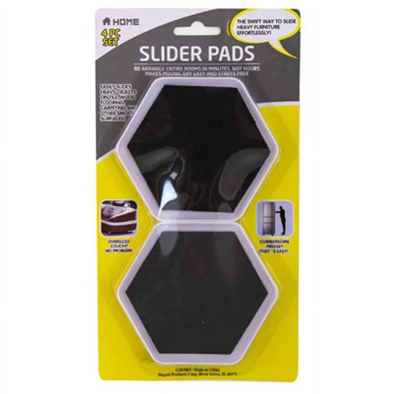 Regent Products G20380T 4 in. Pentagon Shape Slider Pads with Houseware ...