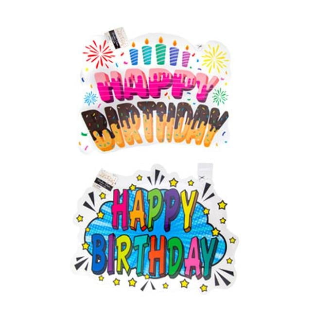 Regent Products G24115 20.5 x 16 in. Happy Birthday Window Decor with ...