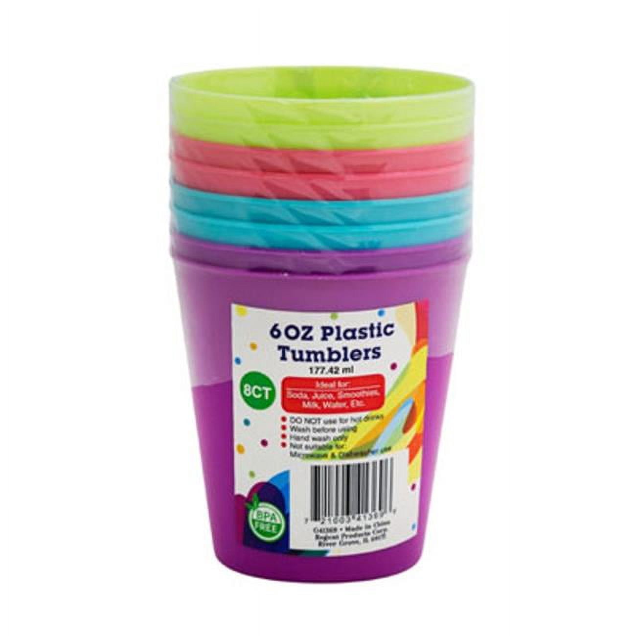 Regent Products G41369 6 oz Plastic Kids Tumbler with Mult Ccolor ...