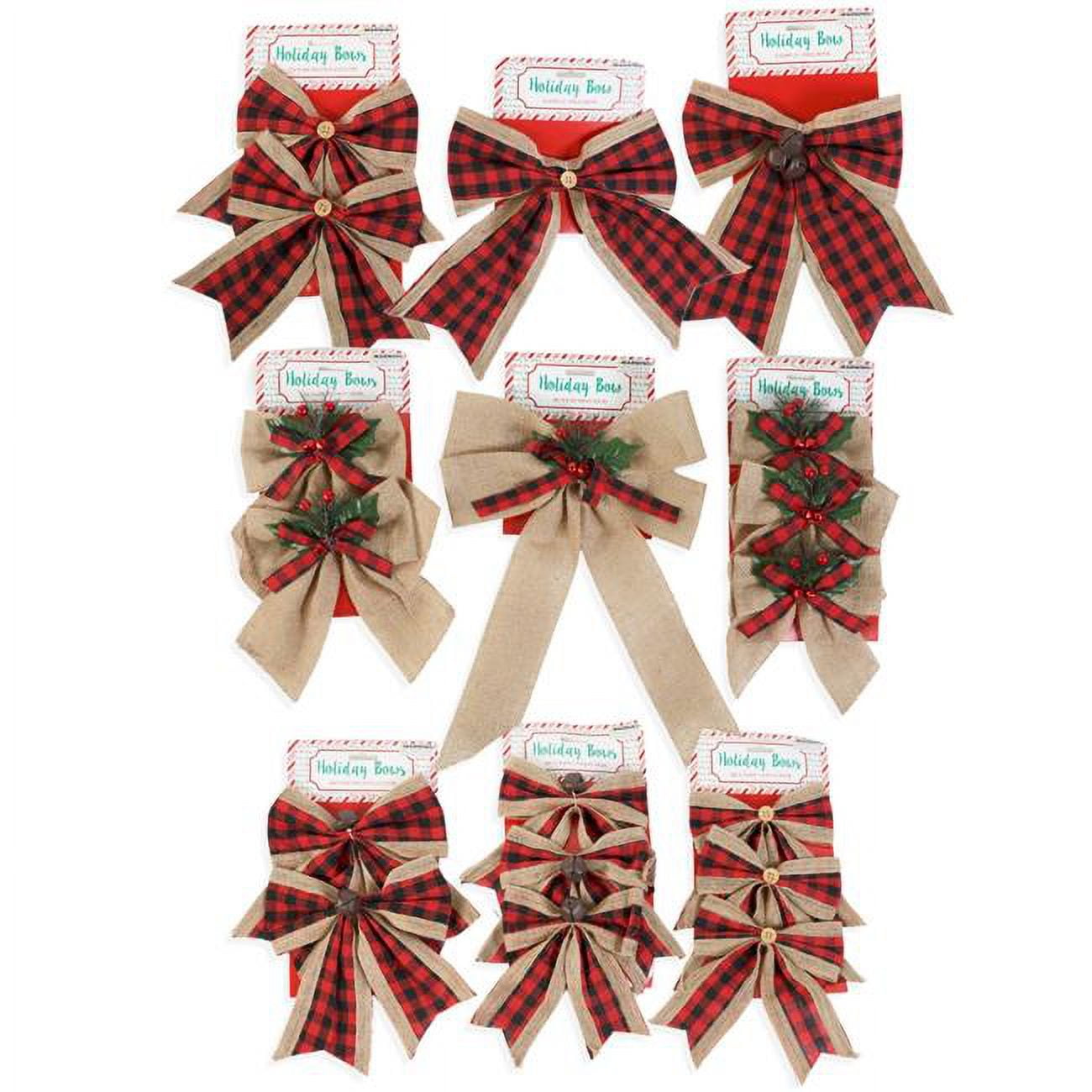 Regent Products G91822N Woodland Single & 2-Burlap Buffalo Christmas ...