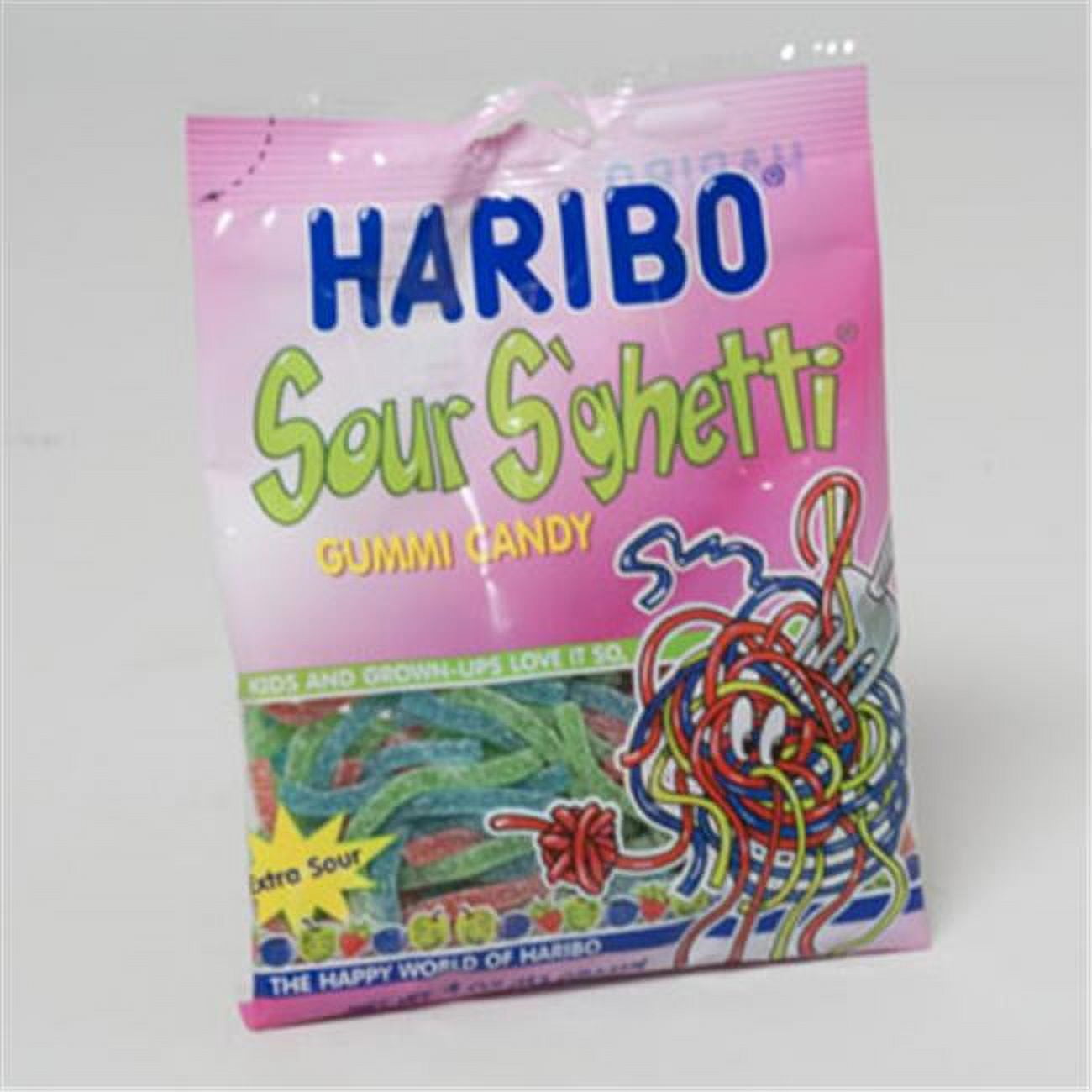 Regent Products Gummi Candy Haribo Sour SGhetti - Pack of 12 - Walmart.com