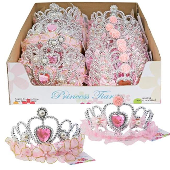 Regent Products Princess Tiara Dress-Up with Floral, Pink - Pack of 24 ...