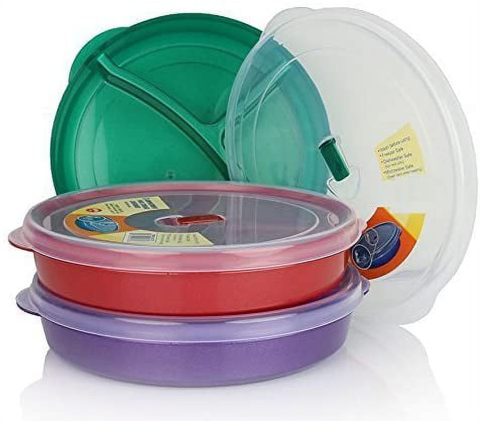 Regent Products (Set of 3) Microwave Food Storage Tray Containers - 3 ...
